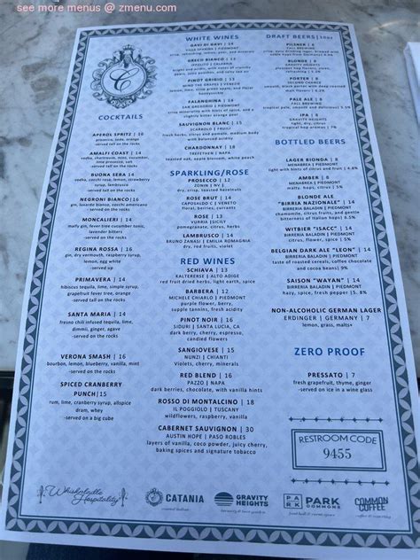 Online Menu Of Catania Restaurant La Jolla California 92037 Zmenu