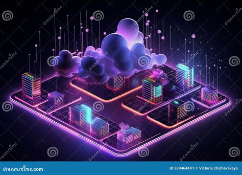 Computing Networking Server Cyberspace Technology Cloud Database Connect Concept Communication