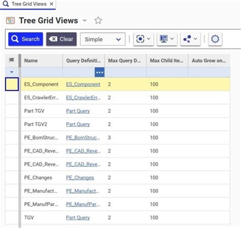 Creating Tree Grid Views