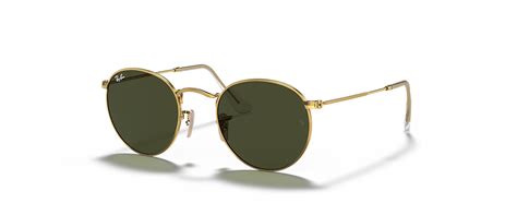 Ray Ban Rb3447 Round Metal Sunglasses With G 15 Green Lenses And Arista