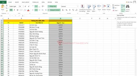 Hướng Dẫn Sử Dụng Filter Trong Excel để Lọc Dữ Liệu