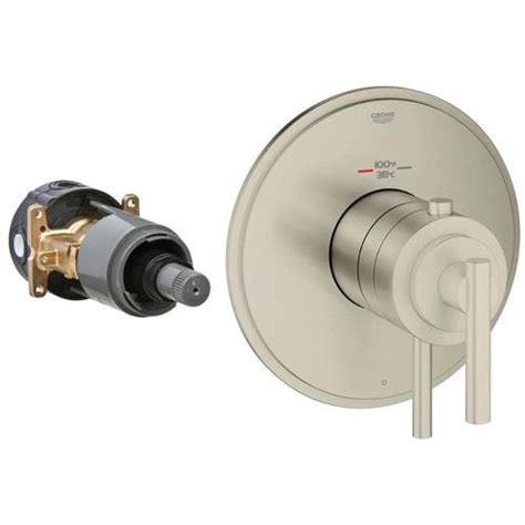 Grohe Brushed Nickel Lever Shower Handle At