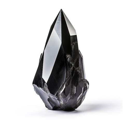 Premium Ai Image Shungite Stone Gem Isolated On White Background