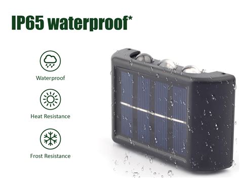 LED Solar Flood Light Outdoor Garden Two Way Wall Light Interlace Waterproof Freshine