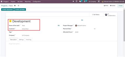 How To Configure Projects In A Us Company Within Odoo 16