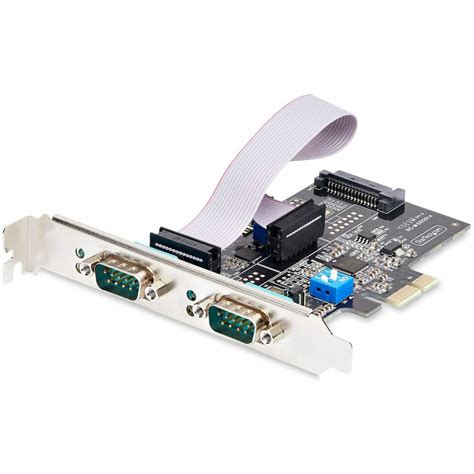 Startech 2 Port Serial Pcie Card Dual Port Pci Express To Rs232 Rs422 Rs485 Db9 Serial Card