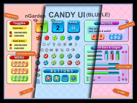 Ngarden Candy Ui Pack 2d Gui Unity Asset Store