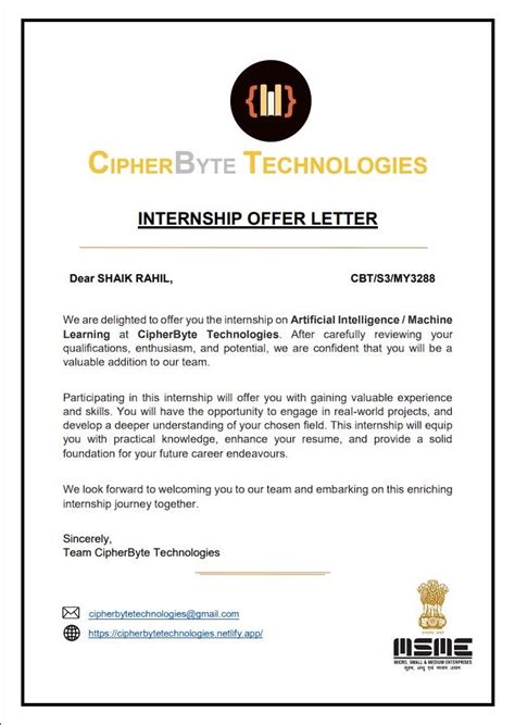 rahil shaik on linkedin internship