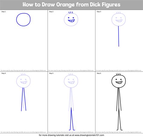 How To Draw Orange From Dick Figures Dick Figures Step By Step DrawingTutorials101 Com