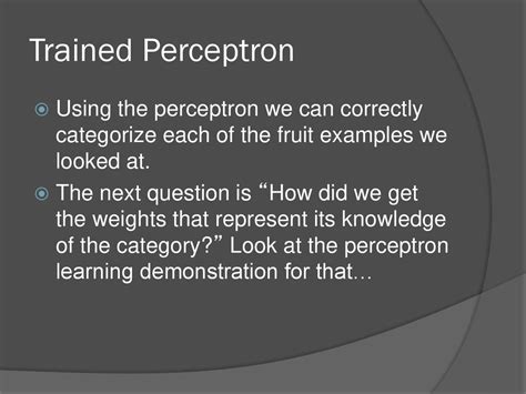 trained perceptron demonstration ppt download