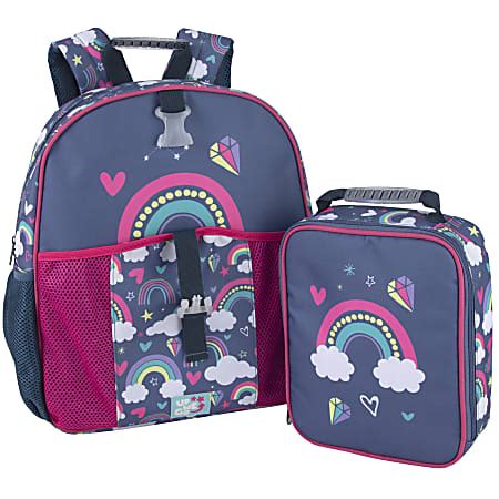 Up We Go Backpack With Matching Lunch Bag Rainbow Office Depot