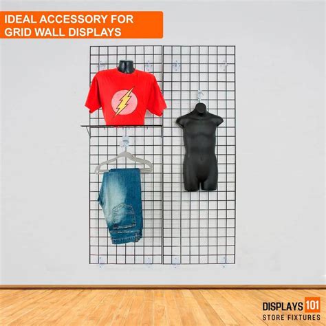 Durable Chrome Gridwall Brackets Wall Mount Solution