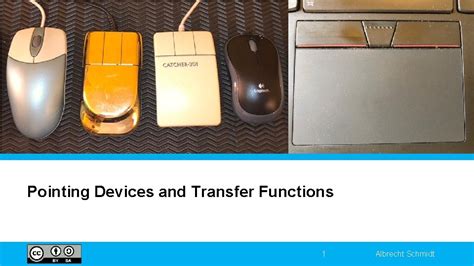 Pointing Devices And Transfer Functions 1 Albrecht Schmidt