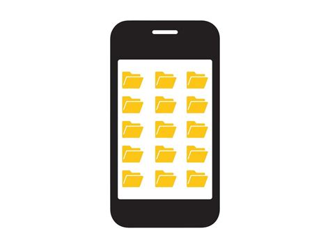 Mobile Phone Displaying Multiple Folders 65625296 Vector Art At Vecteezy
