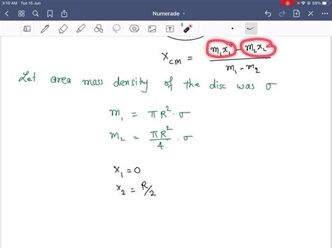 SOLVED From A Uniform Disk Of Radius R A Circular Hole Of Radius R Is Cut Out The Centre