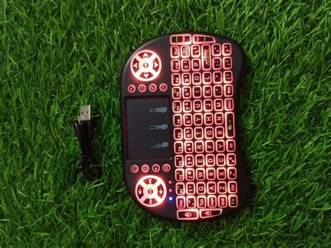 Wireless Bluetooth Touch Pad Keyboard With 360 Degree Rgb Light Flip