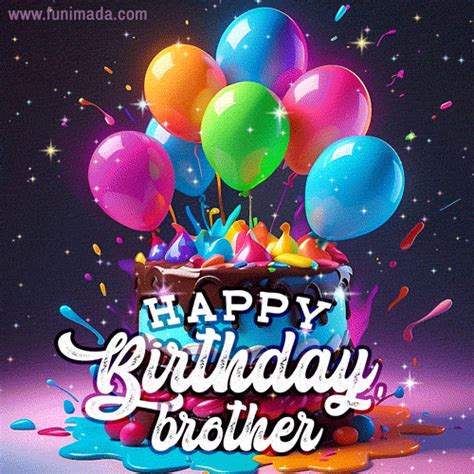 Happy Birthday Brother Animated  With Sound