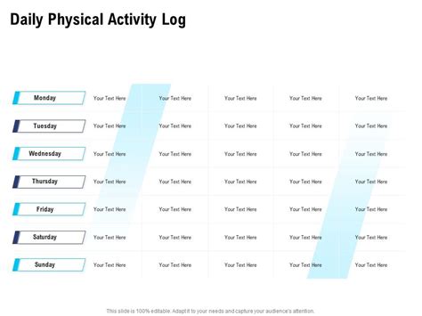 Daily Physical Activity Log Example At Rodger Morales Blog