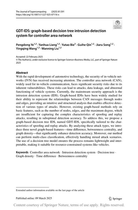Gdt Ids Graph Based Decision Tree Intrusion Detection System For