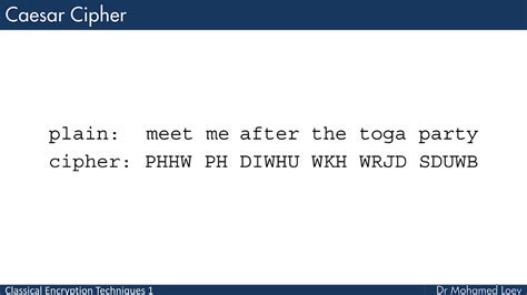 Computer Security Lecture 2 Classical Encryption Techniques 1 Pdf