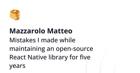 mistakes i made while maintaining an open source react native library