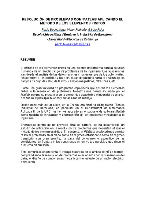 pdf resolución de problemas con matlab aplicando el método de los
