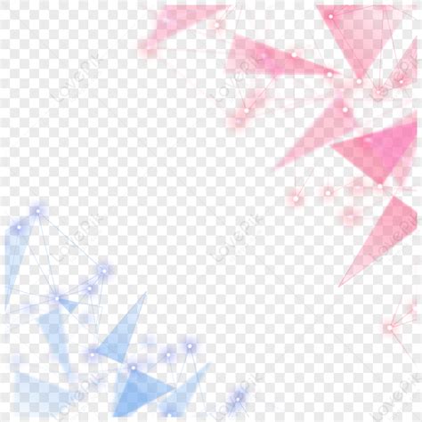 기하학적 삼각형 라인 일러스트 조명 효과 기술 테두리만화아름다운 Png 일러스트 무료 다운로드 Lovepik