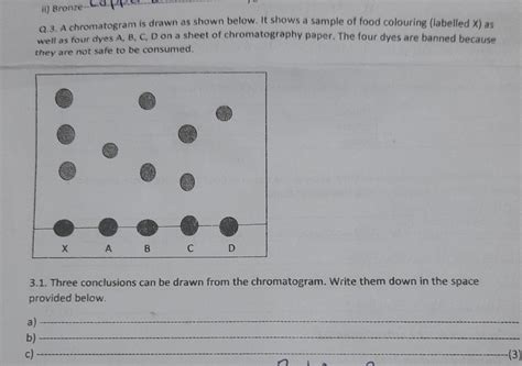 solved q 3 a chromatogram is drawn as shown below it shows a sample