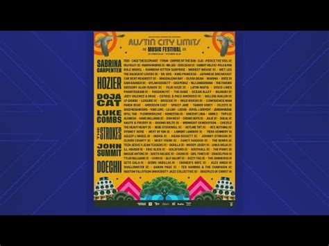Austin City Limits 2025 Lineup Released Youtube