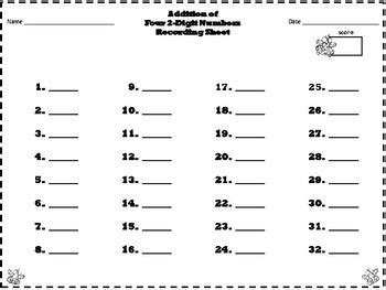 Adding Four Digit Numbers NBT By Sue Kelly TpT