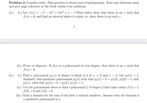 Solved Problem 2 4 Marks Each This Question Is About