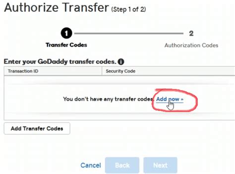 Godaddy Transfer In Where To Enter Transaction Ids And Authorization