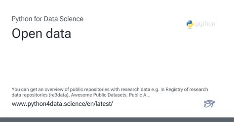 Open Data Python For Data Science 24 3 0