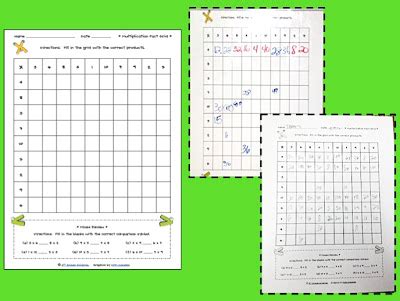 Multiplication Grid Style Classroom Freebies