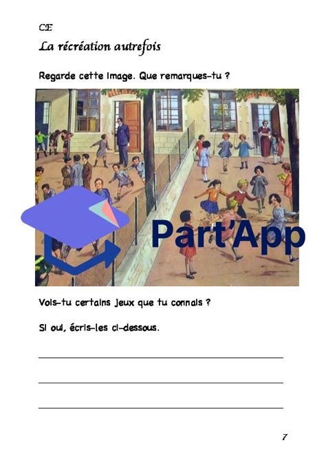 Partapp Lécole Autrefois