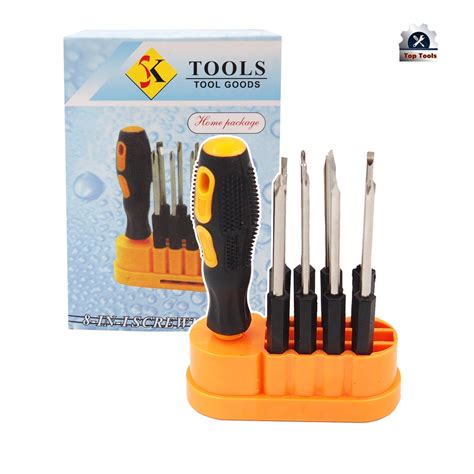 Tools ไขควง 8 ตัวชุด เปลี่ยนหัวได้พร้อมที่จัดเก็บครบเซ็ต ไขควงยาว ไขควง ปากแฉก ดอกแฉก ไขควงแฉก