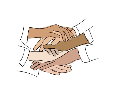 Line Art Vector Of Human Solidarity Concept 34746988 Vector Art At
