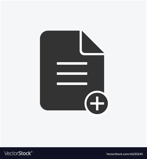New File Add Document Isolated Flat Design Vector Image