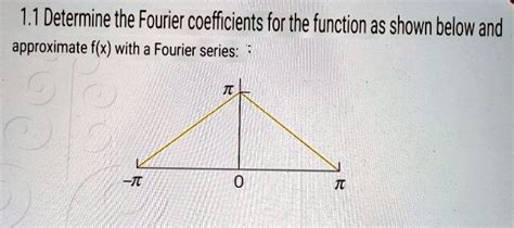 Solved 11 Determine The Fourier Coefficients For The Function As