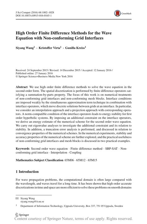 High Order Finite Difference Methods For The Wave Equation With Non Conforming Grid Interfaces