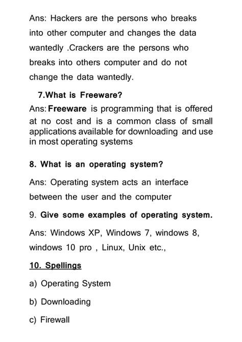 Class Vii Computer Security Docx