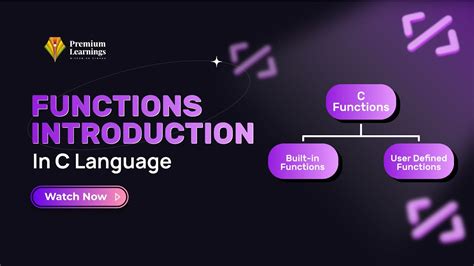 Introduction To Functions In C Programming Premium Learning Systems YouTube