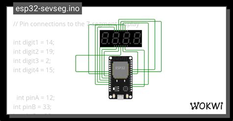Esp32 Sevseg Scandisp Basic Array Wokwi Esp32 Stm32 Arduino Simulator