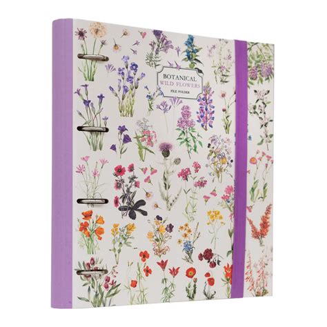 Grupo Erik Botanical Wild Flowers 4 Ring Binder A4 Folders Ring
