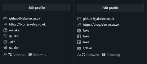 Which Social Accounts Are Supported On GitHub Profiles Jake Lee On Software