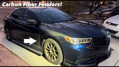 Carbon Fiber Fenders For My Acura Tlx Youtube