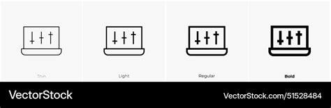 Fader Icon Thin Light Regular And Bold Style Vector Image