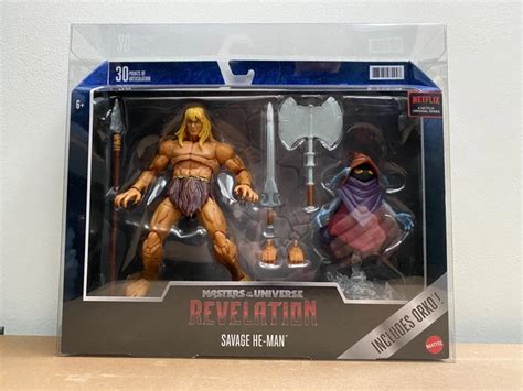 Masters Of The Universe Revelation Masterverse Savage He Man And Orko £
