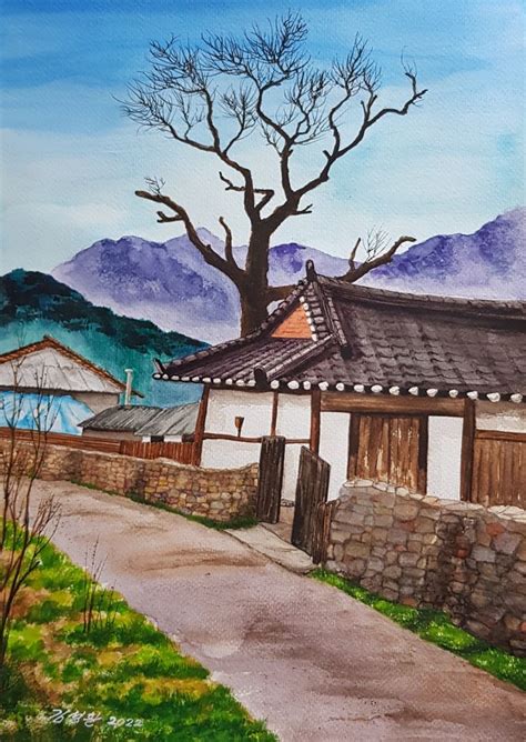 어반 한옥에 있는 Hyojin Lee님의 핀 자연 사진 풍경 수채화 풍경 스케치