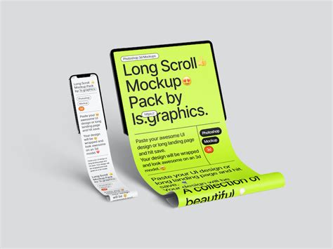 Long Scroll Mockups Scene 36 Photoshop